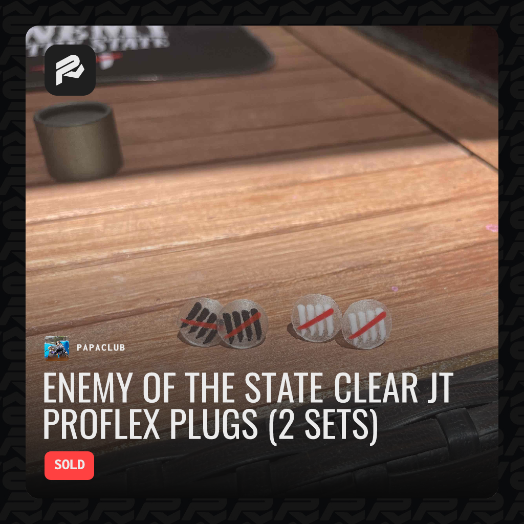 Enemy of the State Clear JT Proflex Plugs (2 sets)