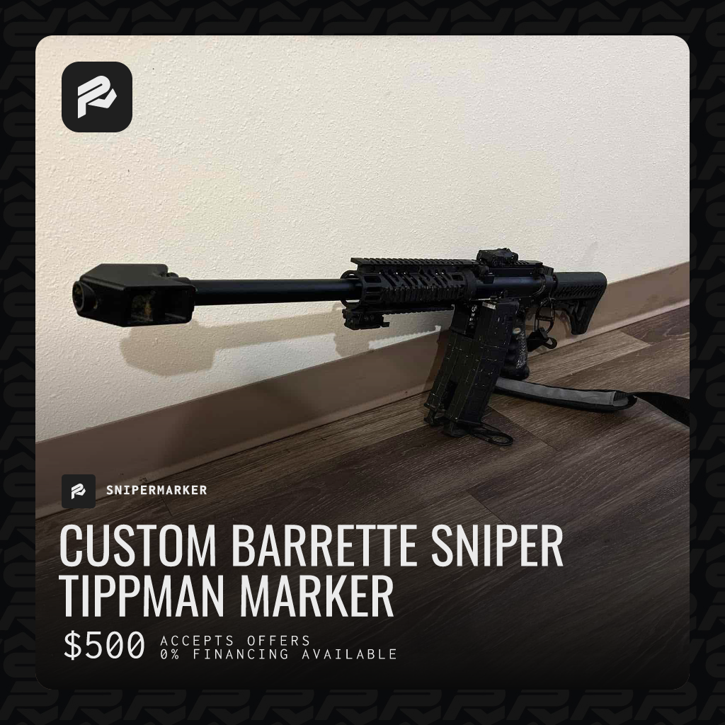 Custom barrette sniper tippman marker