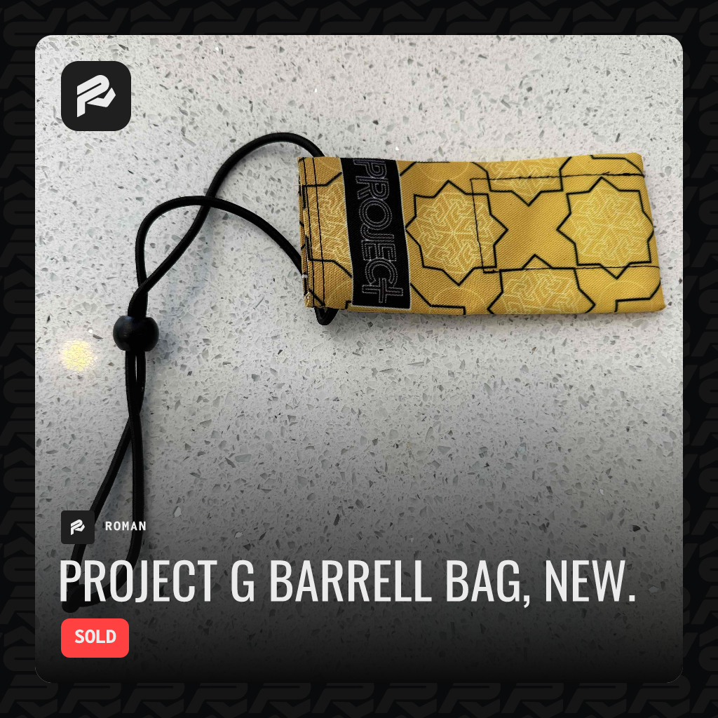 Project G barrell bag, new.
