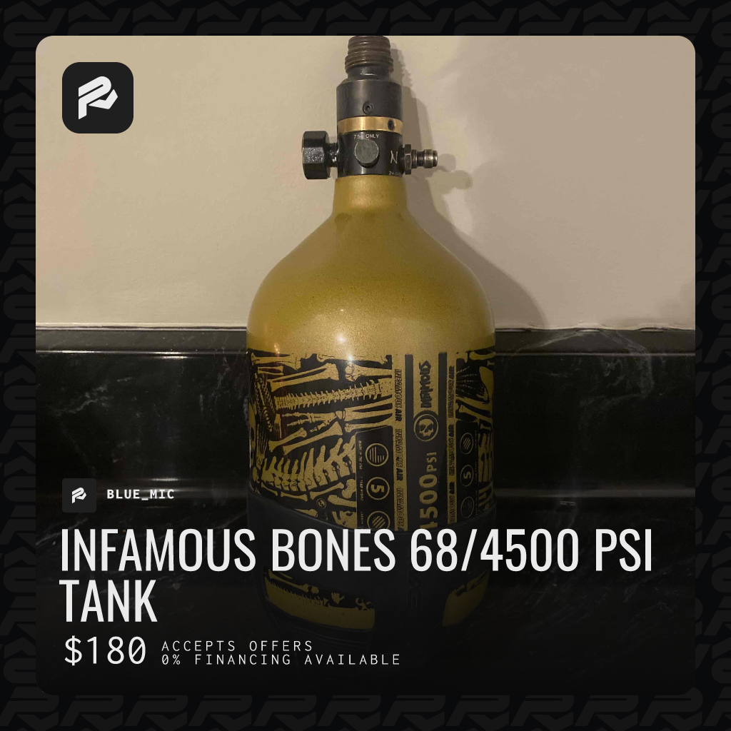 Infamous bones 68/4500 psi tank