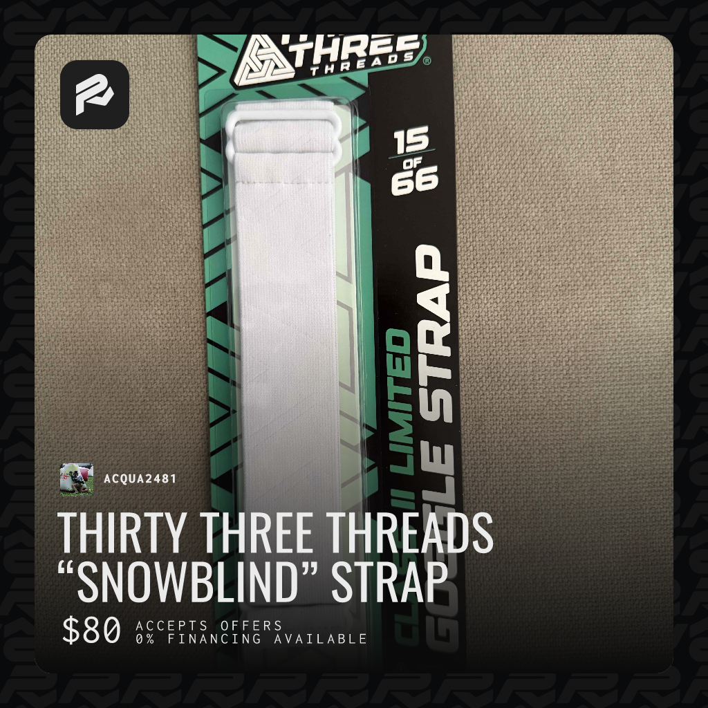 Thirty Three Threads “snowblind” strap