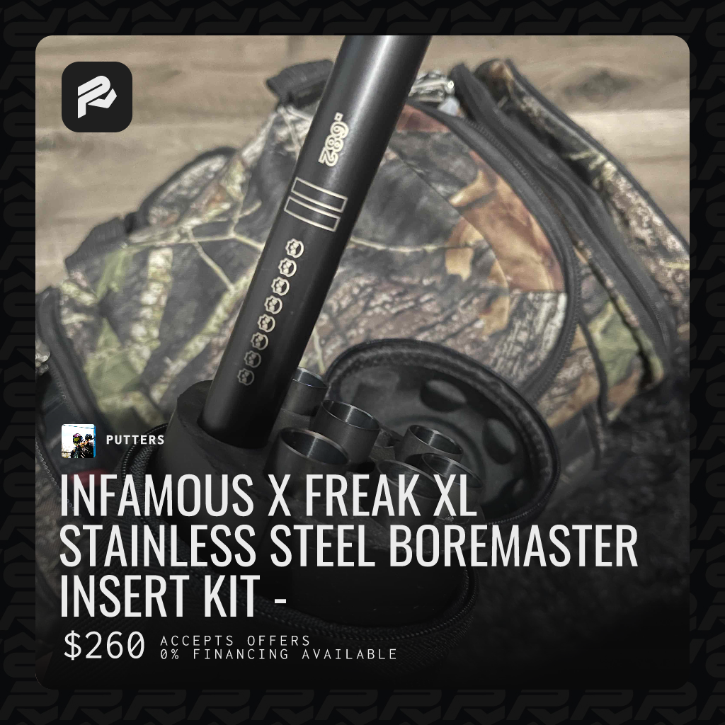 INFAMOUS X FREAK XL STAINLESS STEEL BOREMASTER INSERT KIT - BLACK ...