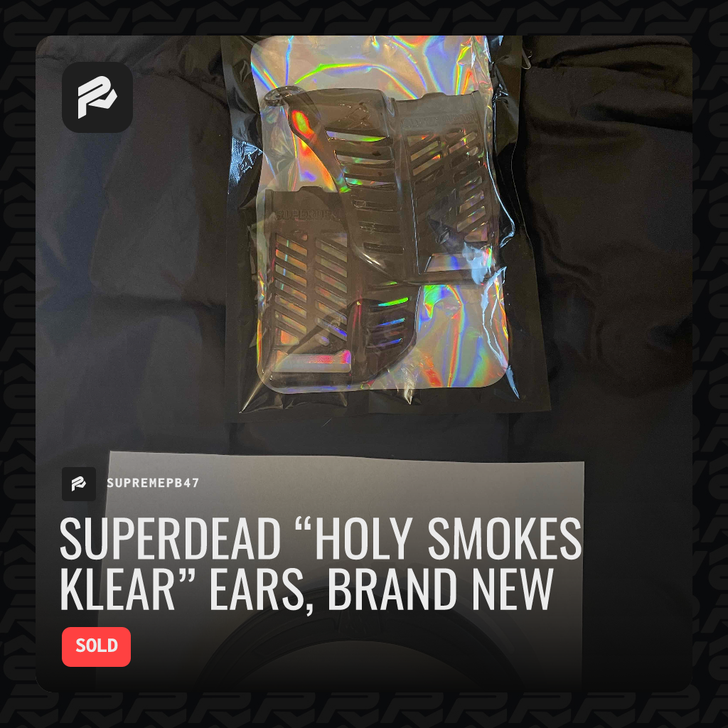 Superdead “Holy Smokes Klear” ears, brand new
