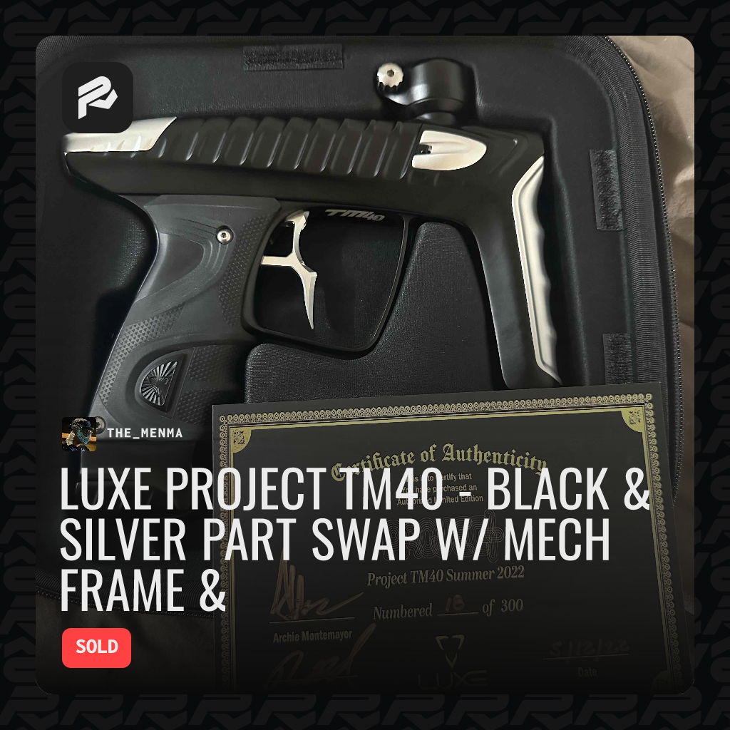 Luxe Project TM40 - Black & Silver Part Swap w/ Mech Frame & Extras